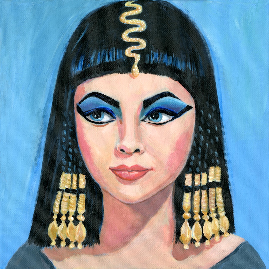 Elizabeth Taylor as Cleopatra, a Canvas Reproduction of My Original ...