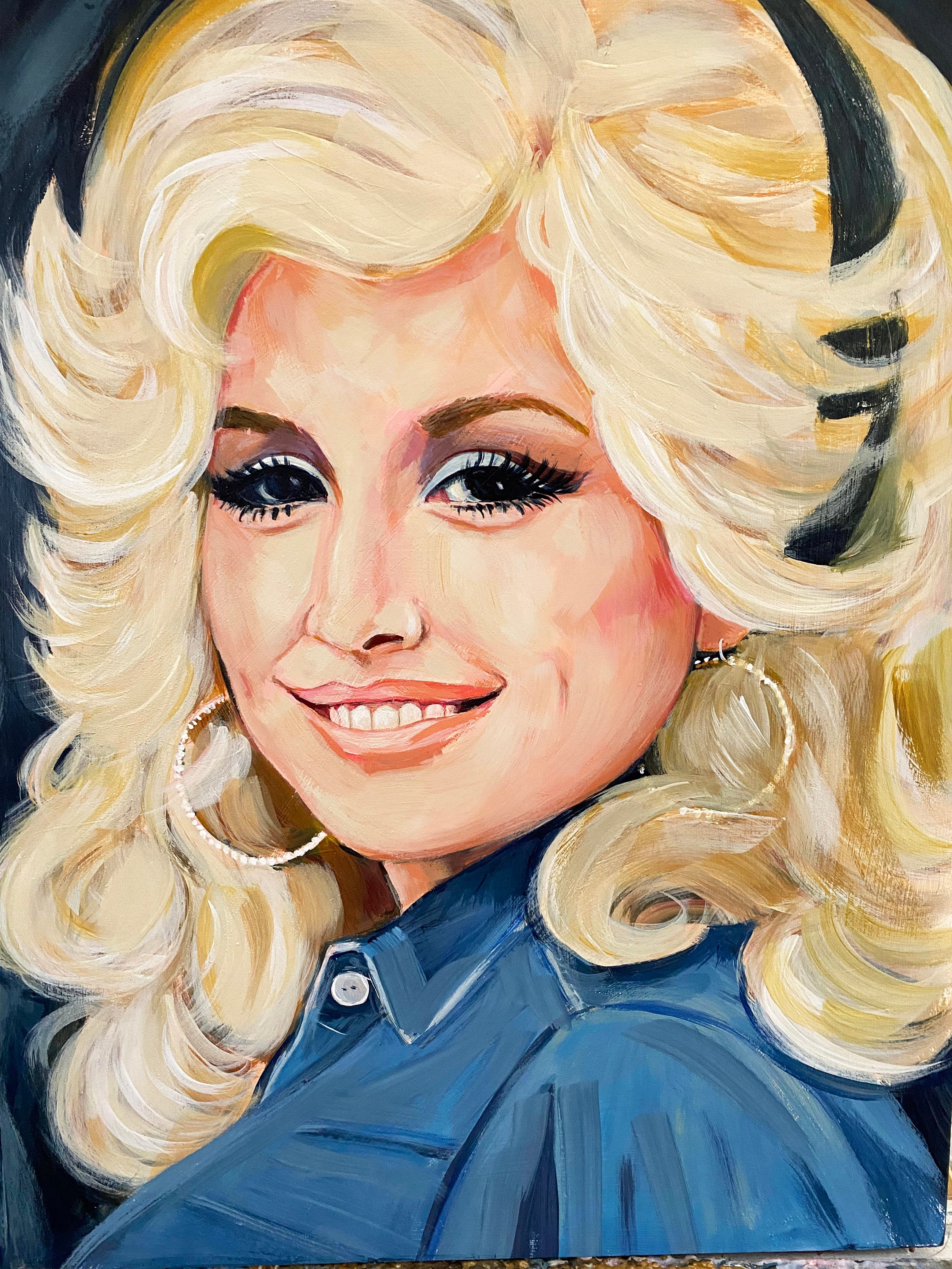 Dolly Parton, Original Portrait Painting of the Fabulous Country Star ...