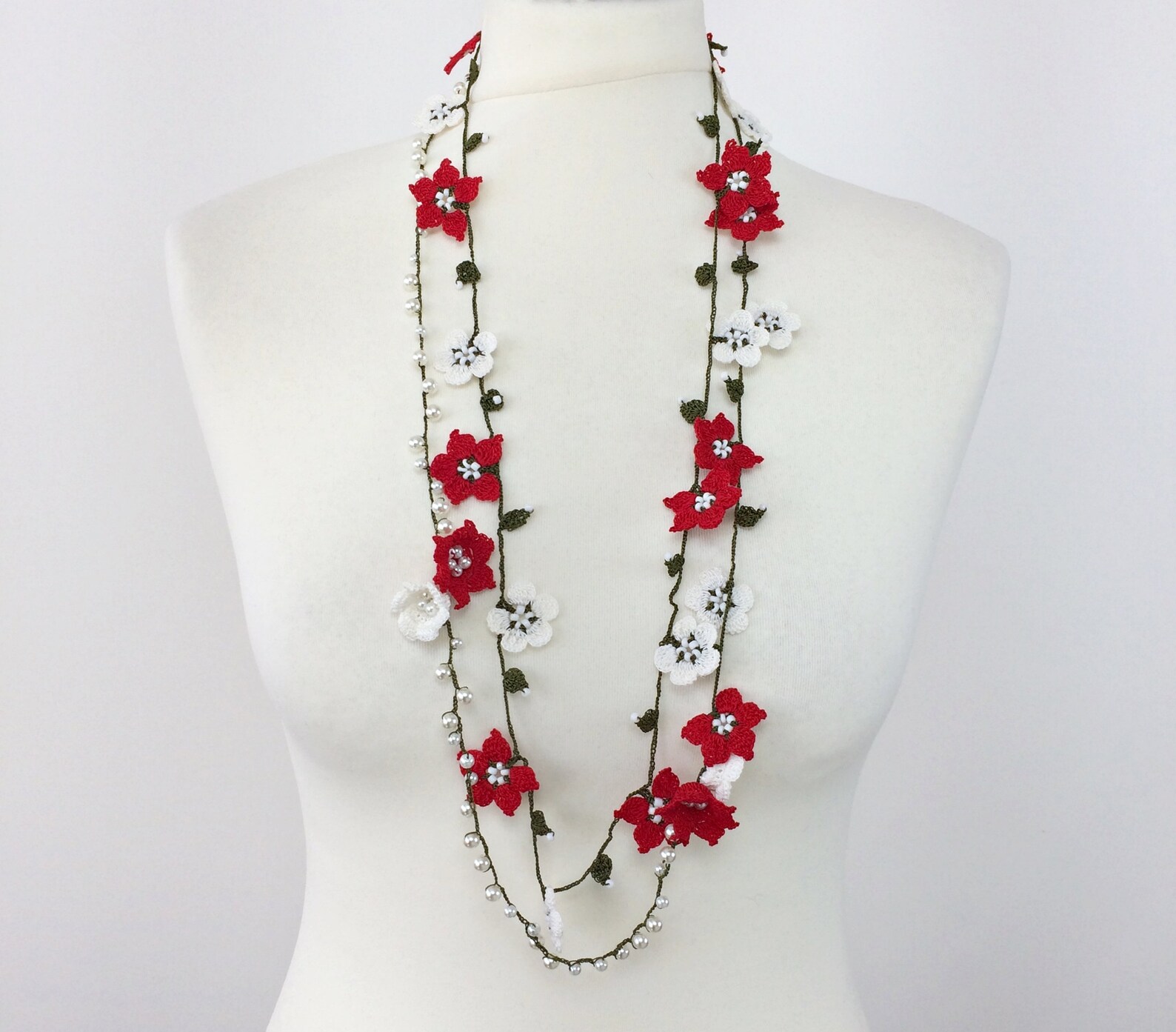 Boho Layering Necklace, Stacking Crochet Necklace, Multistrand Wrap ...