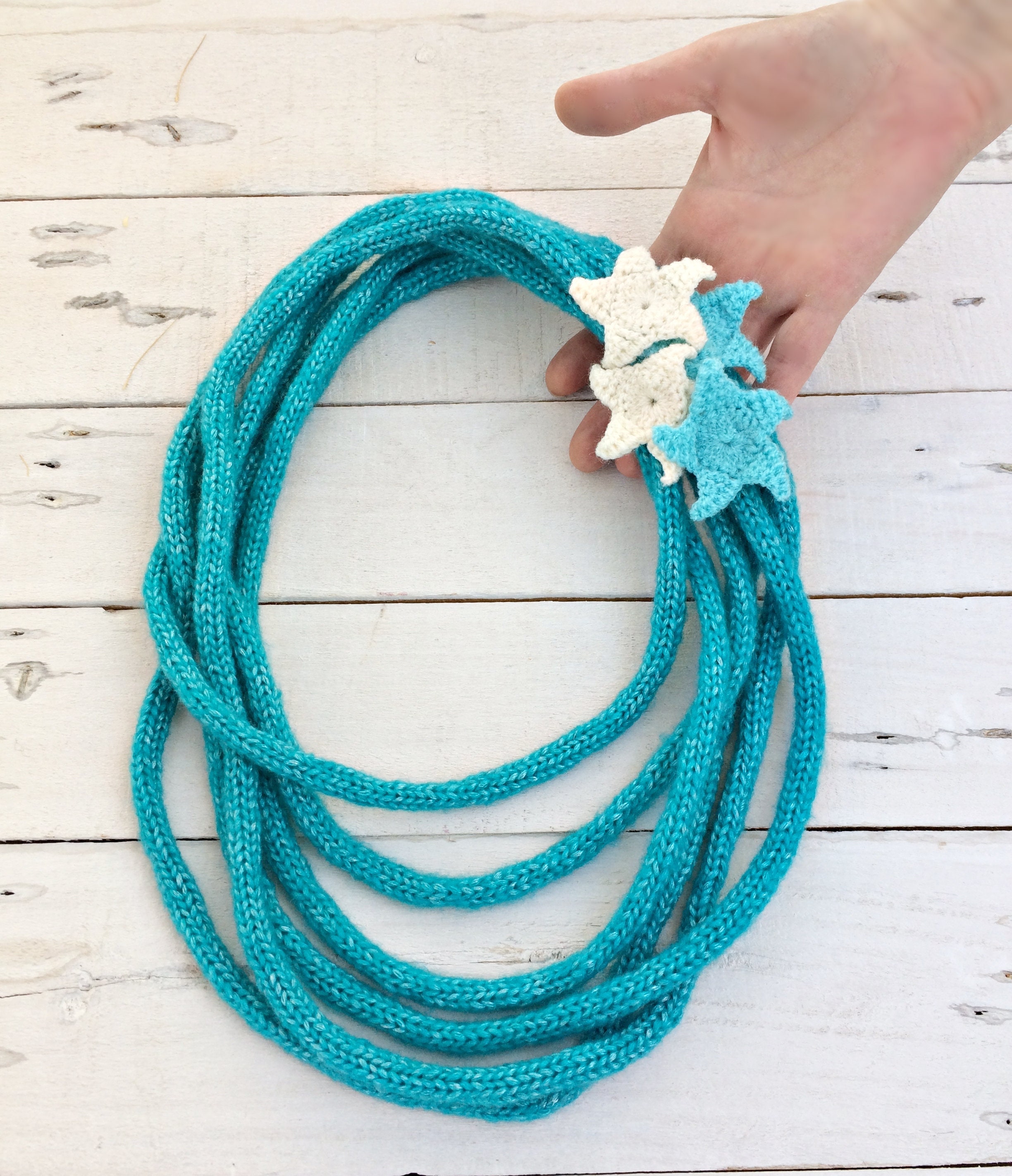 Multistrand Turquoise Spaghetti Scarf, Chunky Infinity Skinny Lariat ...
