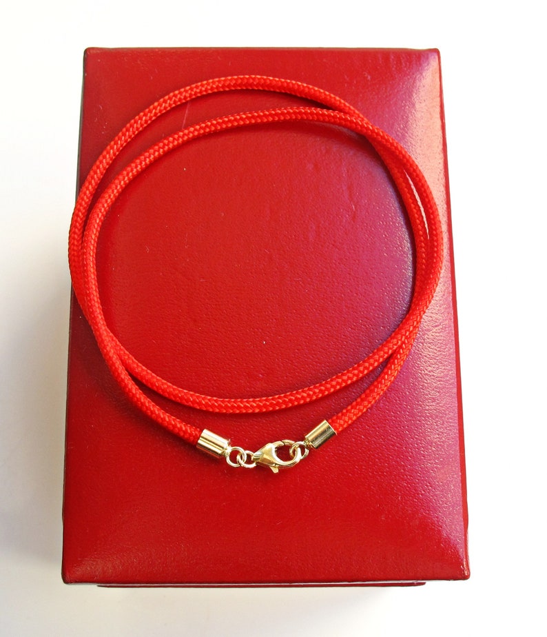 Kabbalah Red String Bracelet 14 K Solid Gold Original for Luck - Etsy