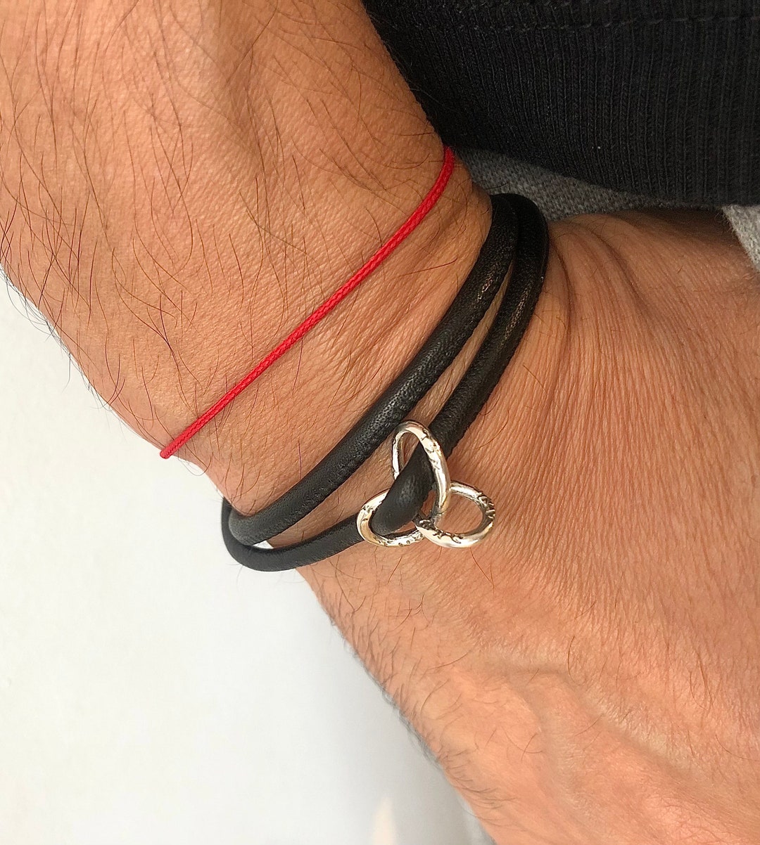 72 Names God Miraculous Kabbalah Talisman Bracelet 925 Silver Leather ...