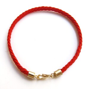 Kabbalah Original Red String Silk Bracelet 14k Yellow Gold - Etsy