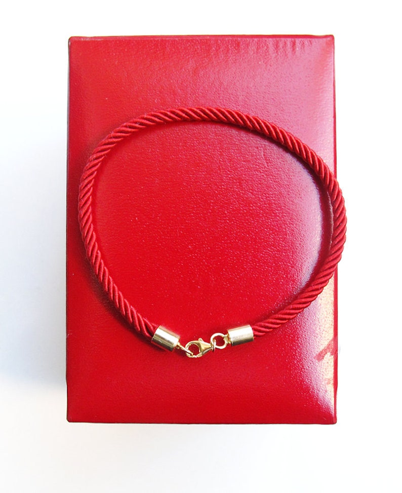 Kabbalah Red String Bracelet 14k Gold Blesses Celebrity | Etsy
