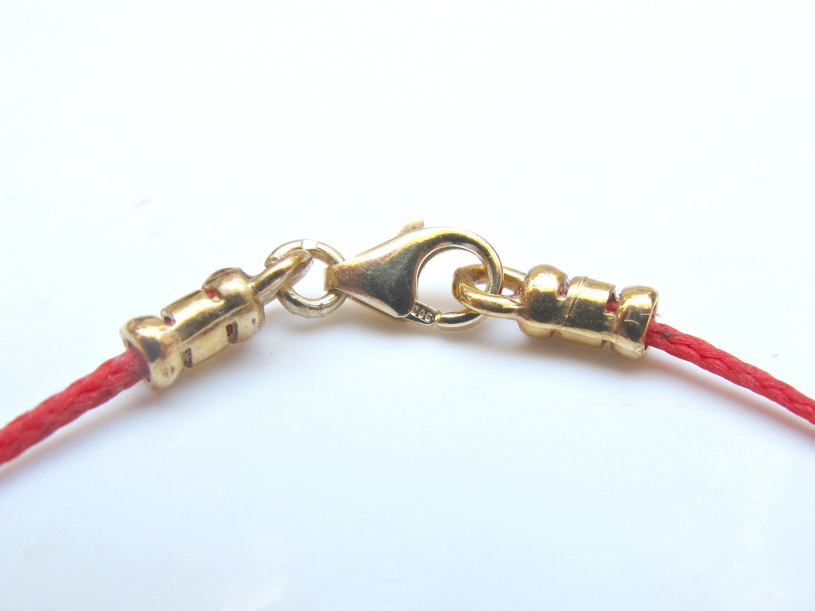 Kabbalah Original Red String 14k Solid Gold Bracelet Luck - Etsy