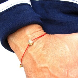 Kabbalah Original Red String Solid Gold Bead Bracelet Luck Authentic ...