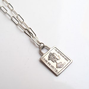 Queen Silver Link Chain Pendant Necklace the Crown Elizabeth Royal ...