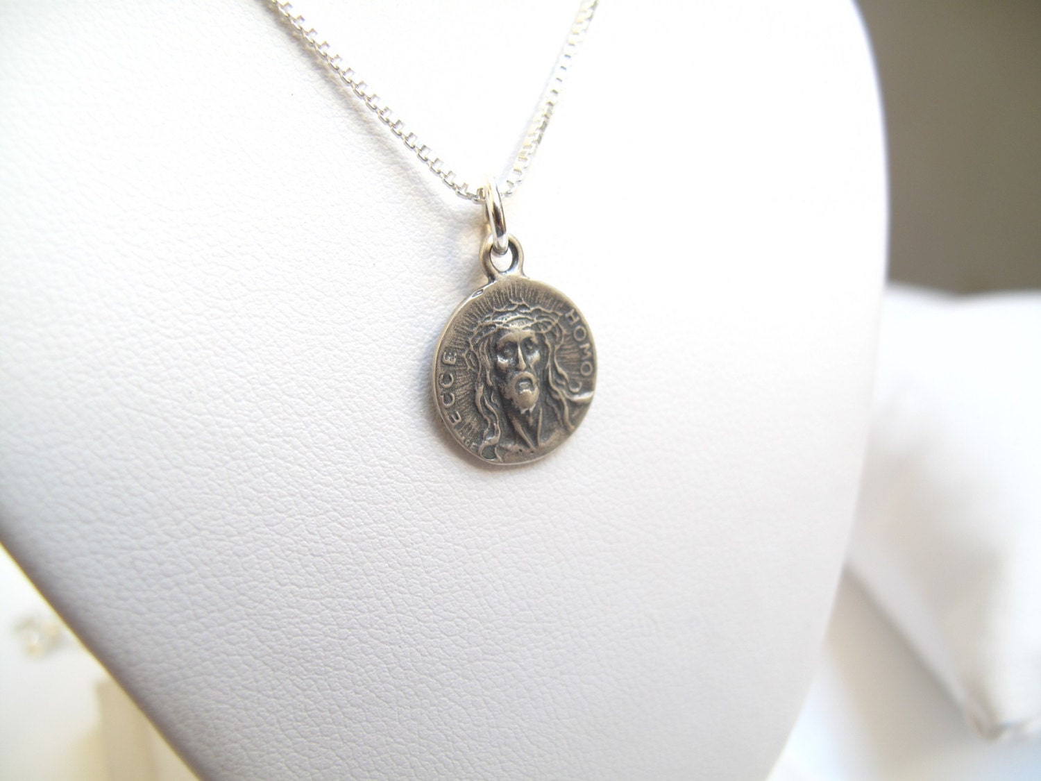 Jesus Christ Small Dainty 925 Sterling Silver Charm Pendant - Etsy