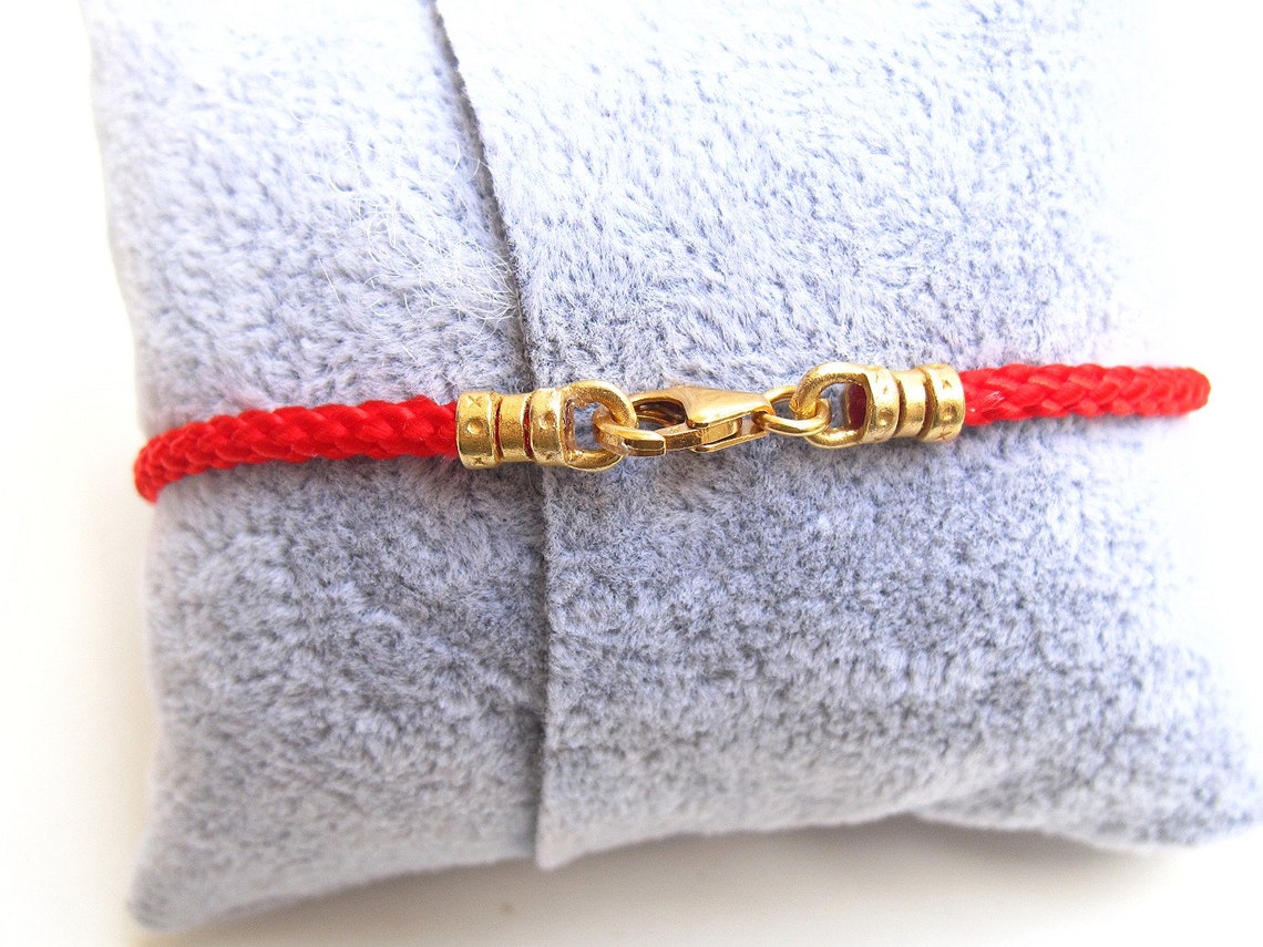 Kabbalah red string gold plated infinity symbol bracelet | Etsy