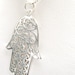 925 Sterling Silver Large Hamsa Pendant Necklace Luck and Protection ...