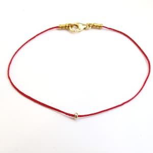 14 K Gold Red String Kabbalah Bracelet - Etsy