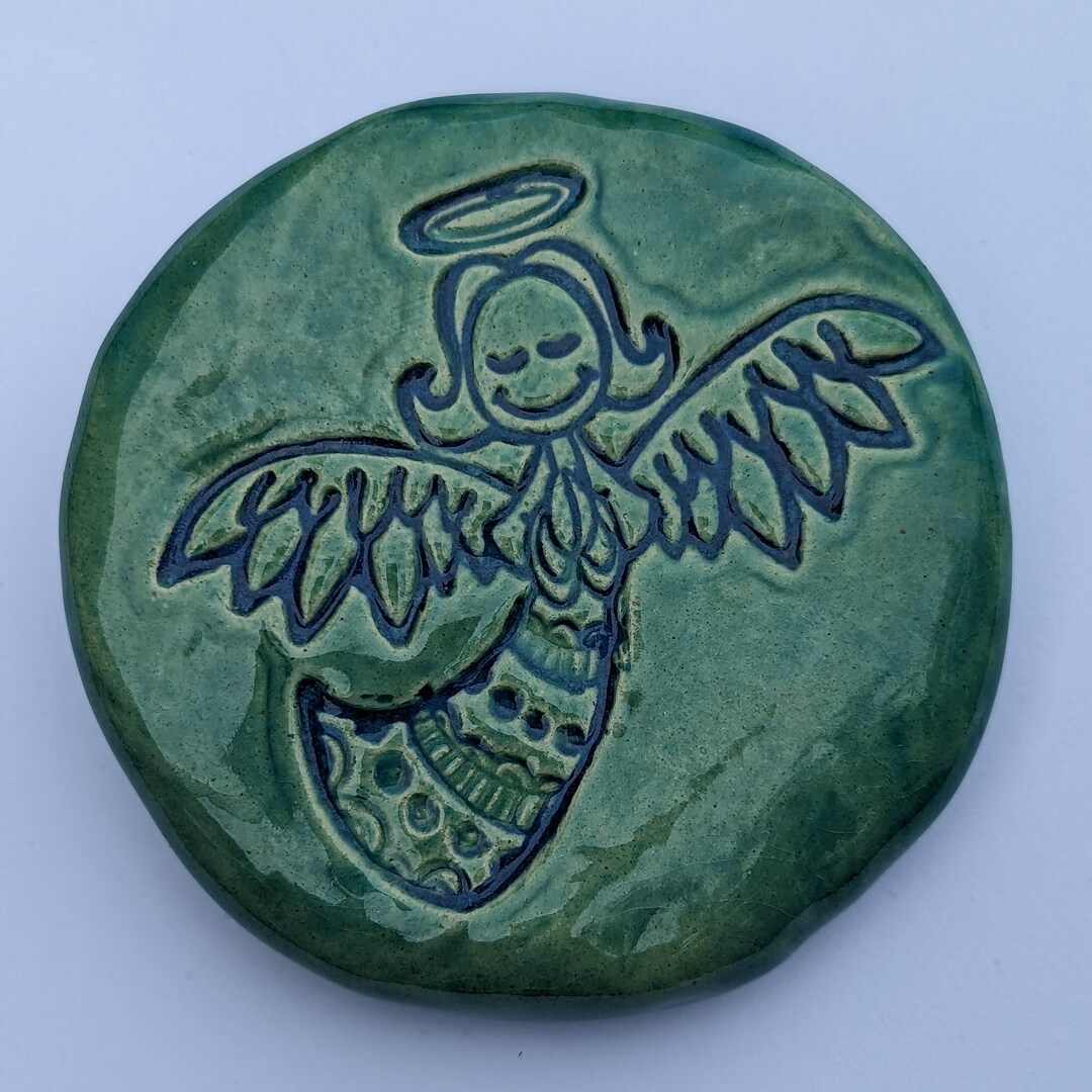 PERSONALIZED ANGEL Pocket Stone - You Pick Color & Name - Inspirational ...