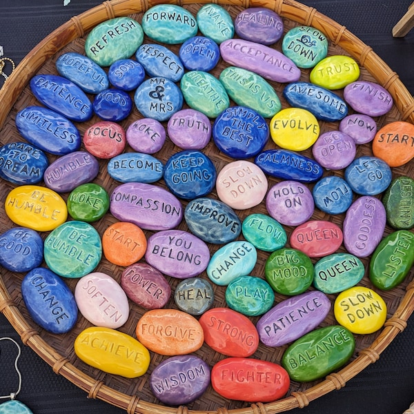 Stones With Words - Etsy
