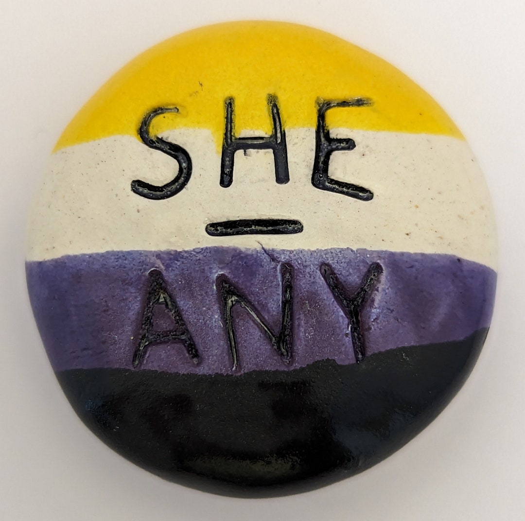 Non-binary SHE / ANY Pocket Stone - Art Glazes - Inspirational Art ...