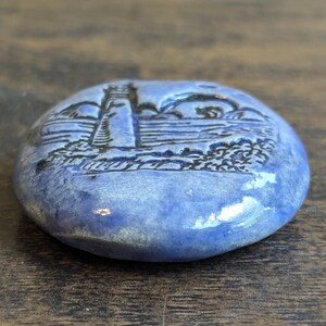 LIGHTHOUSE Pocket Stone - EXOTIC BLUE Art Glaze - Inspirational Art ...