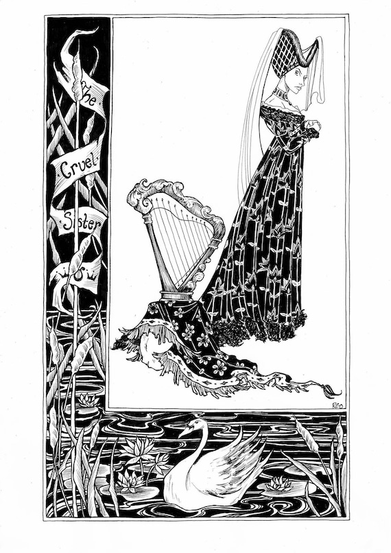 The Cruel Sister A4 Print Etsy