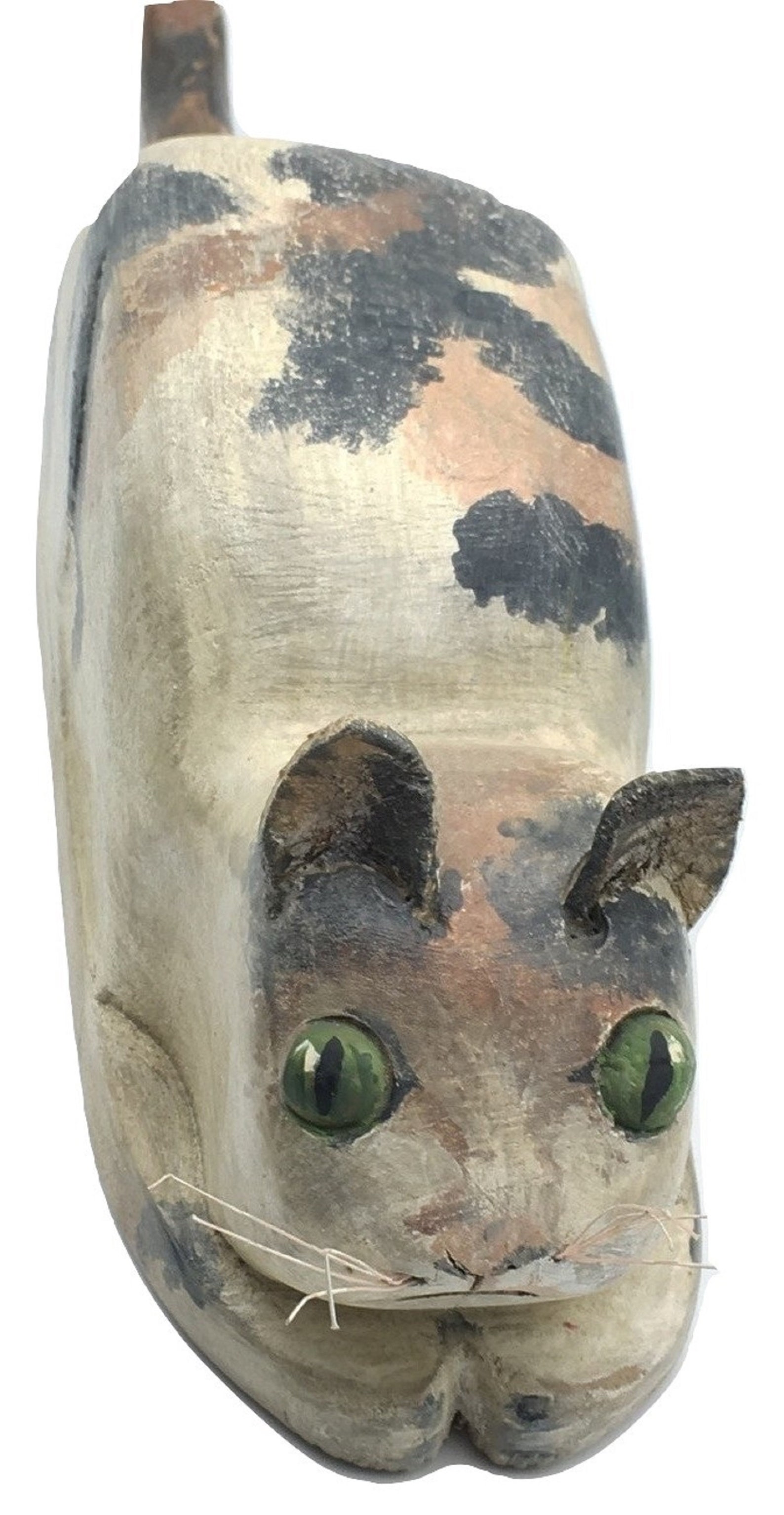 Whittled Calico Cat PA Dutch Folk Art Feline Decor - Etsy