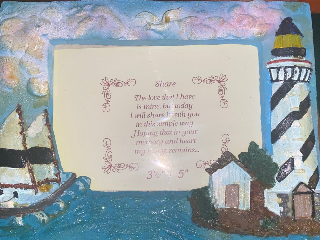 Vintage Lighthouse Picture Frame 5x7. Three Dimensional - Etsy