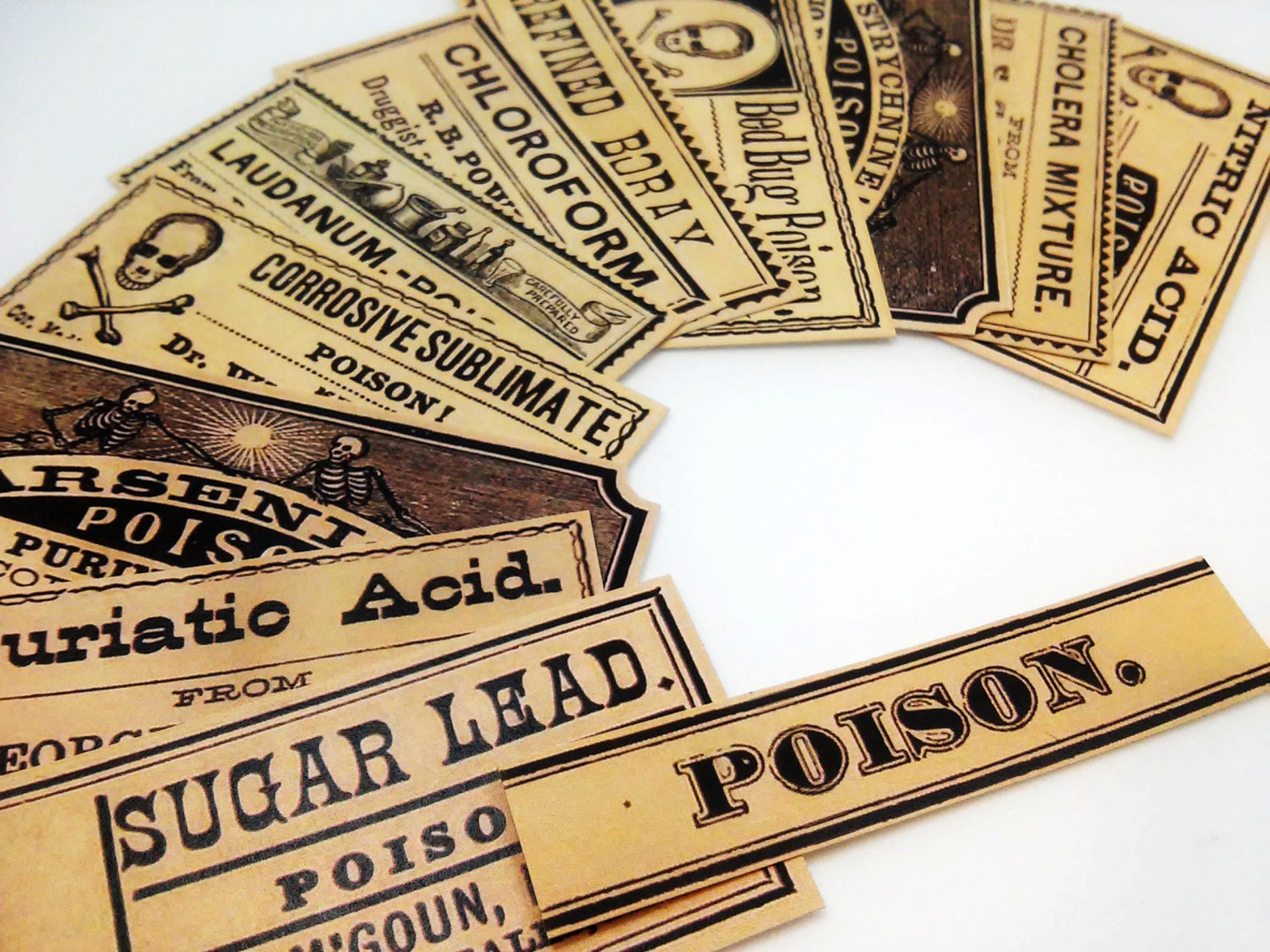 12 Pcs. POISON LABELS Antiqued Apothecary Labels Poison - Etsy
