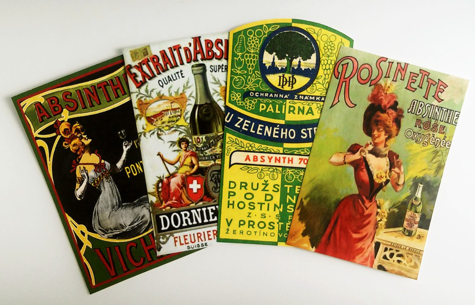 12 Pcs. ABSINTHE LABELS Vintage-inspired Absinthe Bottle | Etsy