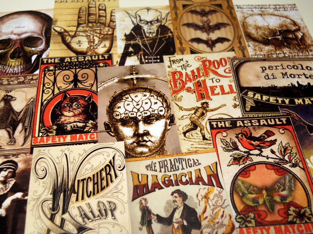 15 Pcs. MACABRE LABELS Reproduction Vintage Labels, Halloween Anatomy ...