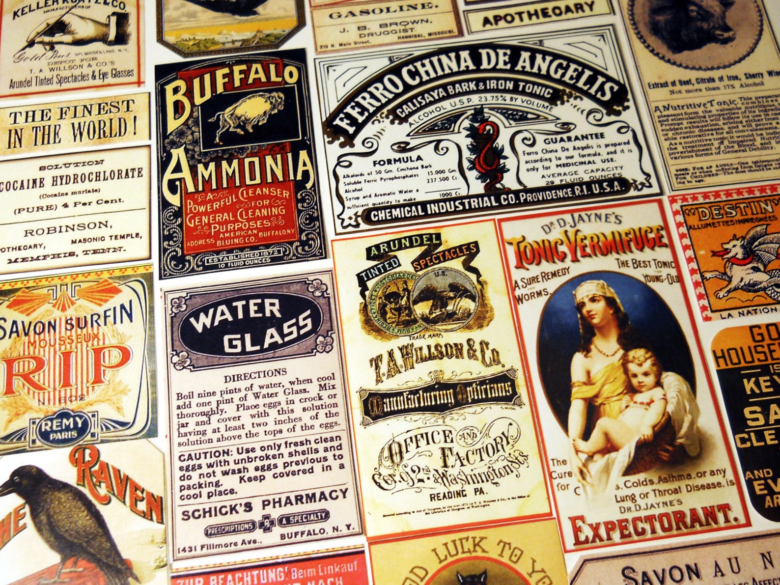 Apothecary Labels 22 Reproduction Vintage Labels With - Etsy
