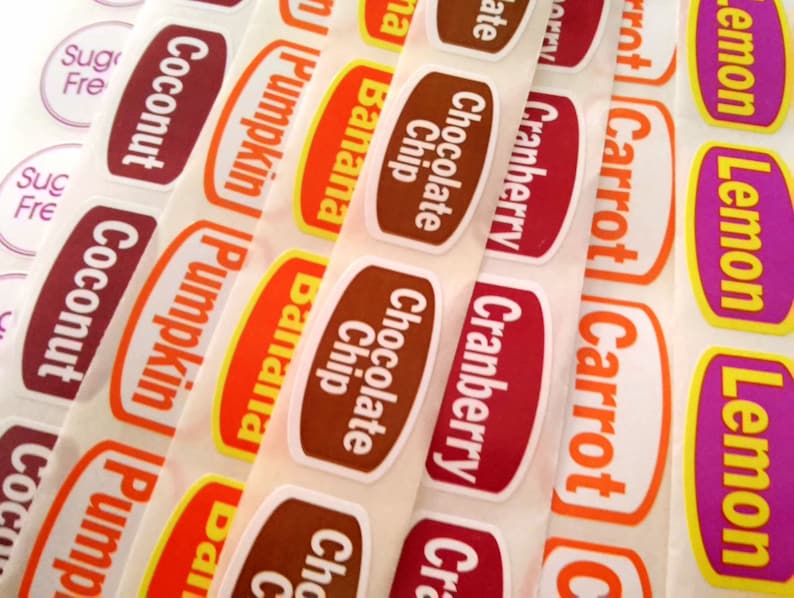 30 Pcs. FLAVOR STICKERS A Bunch of Old School Food Labels - Etsy
