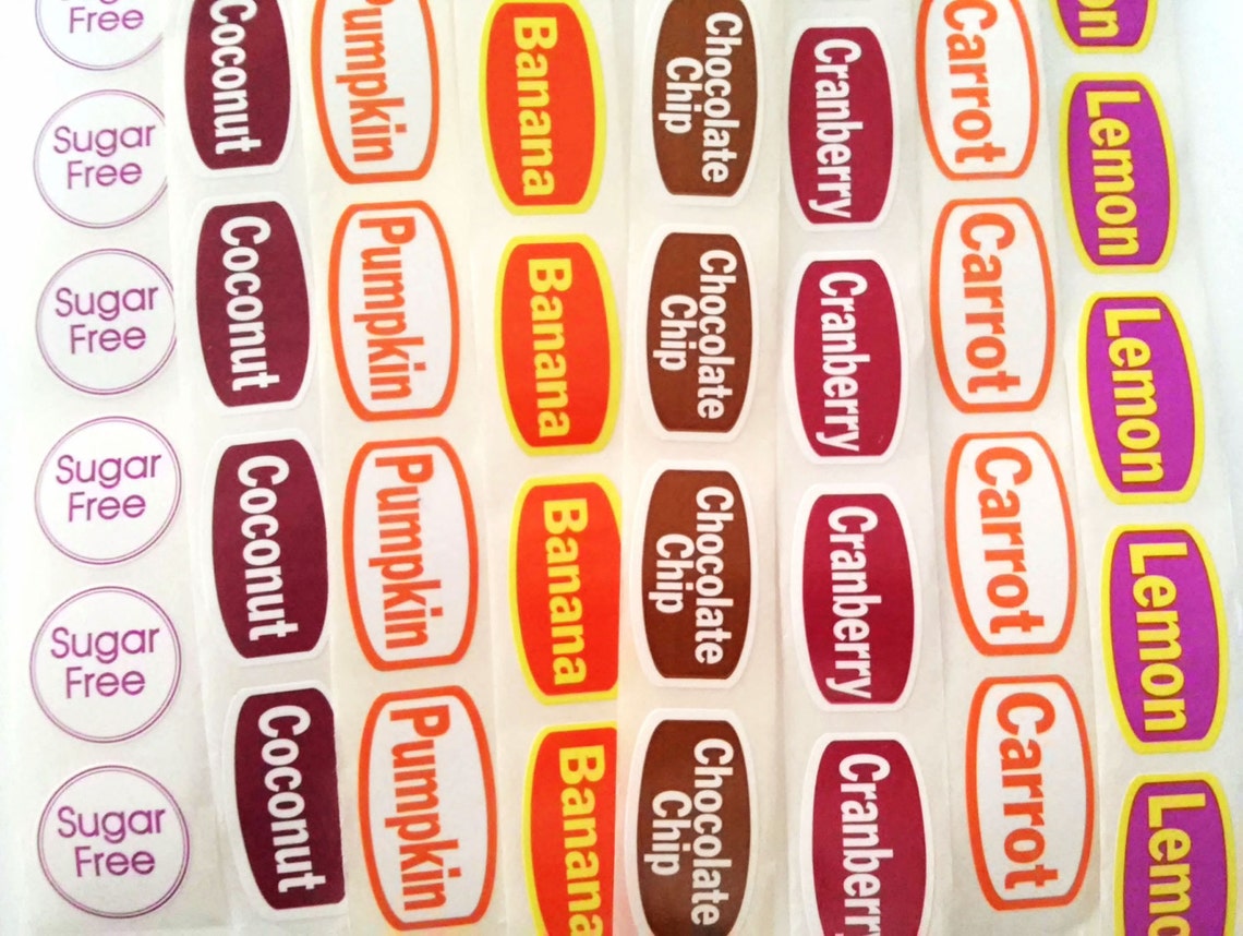 30 Pcs. FLAVOR STICKERS A Bunch of Old School Food Labels - Etsy