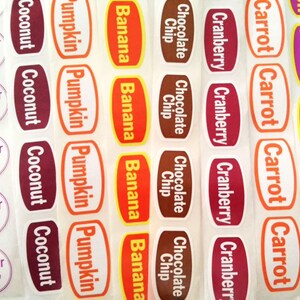 30 Pcs. FLAVOR STICKERS - A Bunch of Old School Food Labels, Bakery ...