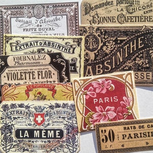 Parisian Labels 18 Reproduction Vintage Labels From Paris France ...