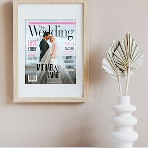 Personalized Wedding Magazine Cover / Graduate Magazine Cover Art ...
