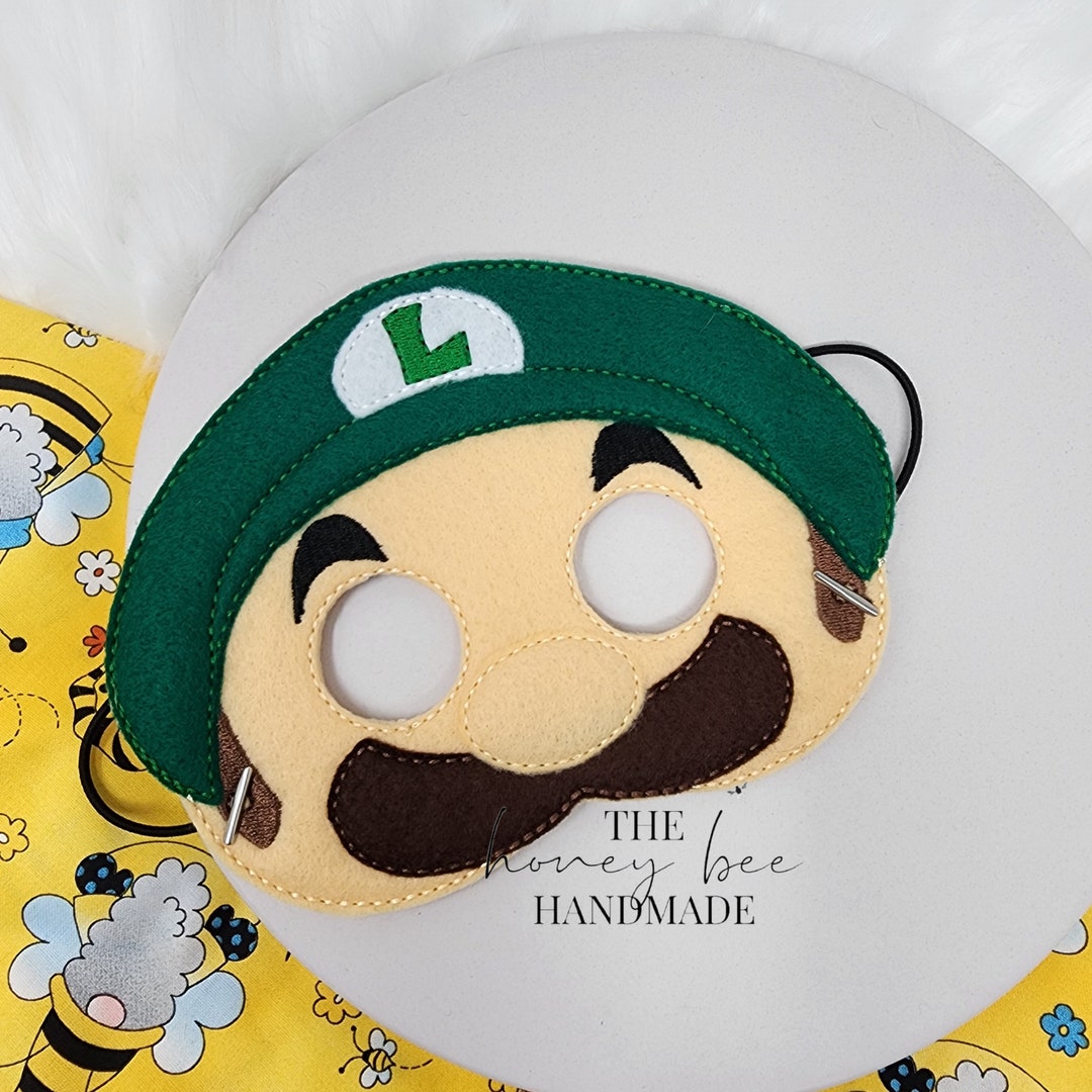 Green Plumber Dress up Mask, Child Size, Dress Up, Quiet Play, Costume ...