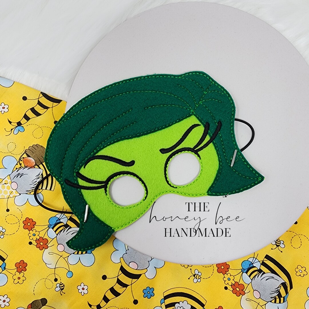 Disgust Inspired /felt Mask/party Favor Felt Mask/inside Out Inspired ...