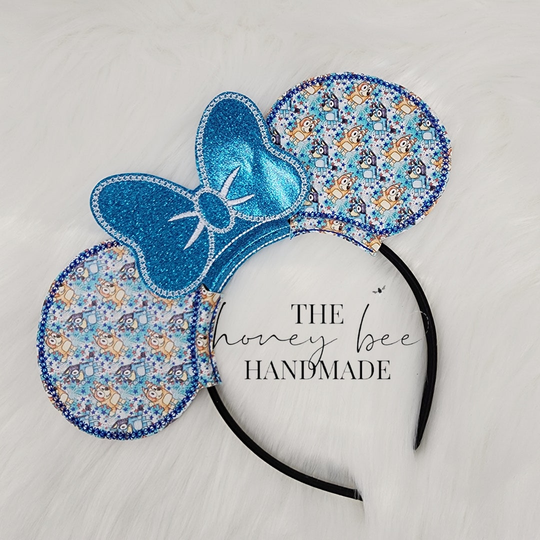 Patriotic Blue Dog Mouse Ear Headband Slider, Headband, Accessories ...