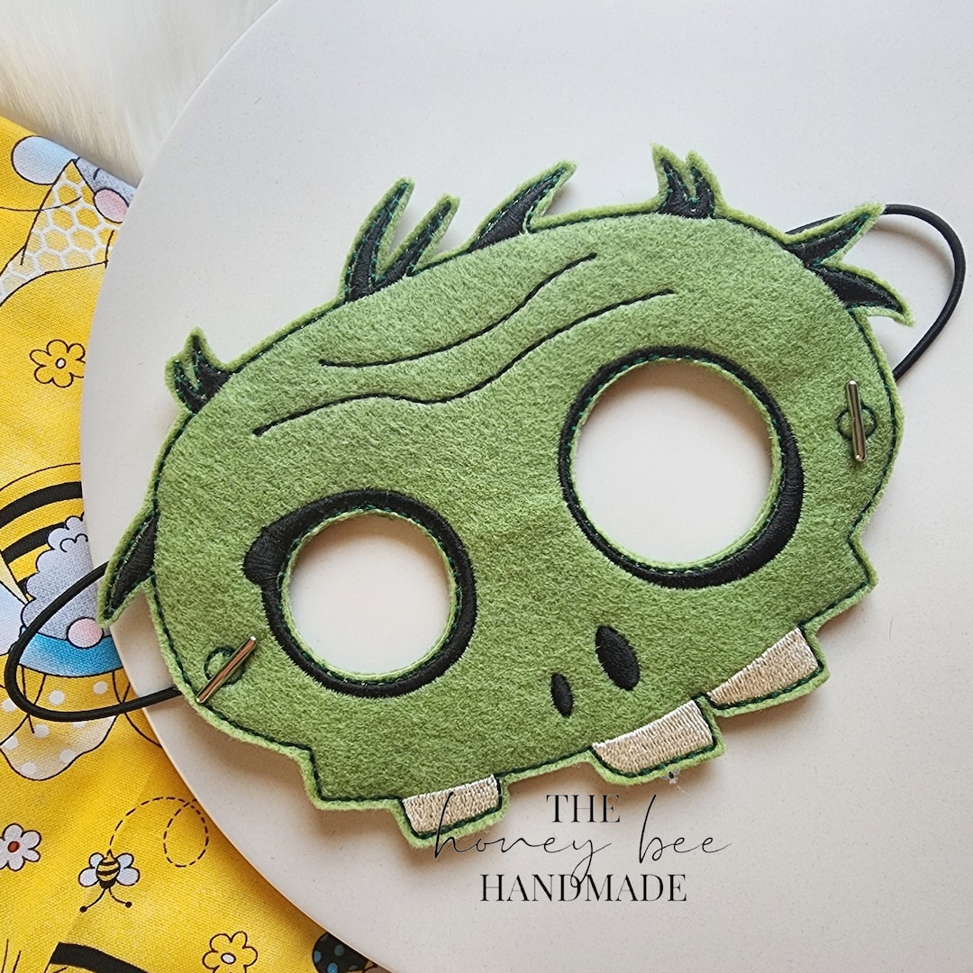 Zombie Dress up Mask, Child Size, Dress Up, Quiet Play, Costume, Felt ...
