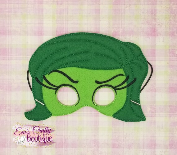 Disgust Inspired /Felt Mask/Party Favor Felt Mask/Inside Out | Etsy