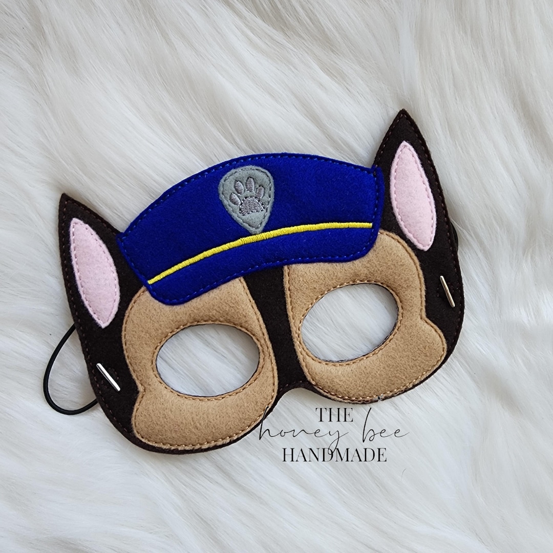 Chase Police Dog Felt Mask Set /felt Mask/party Favor Felt Mask/kids ...