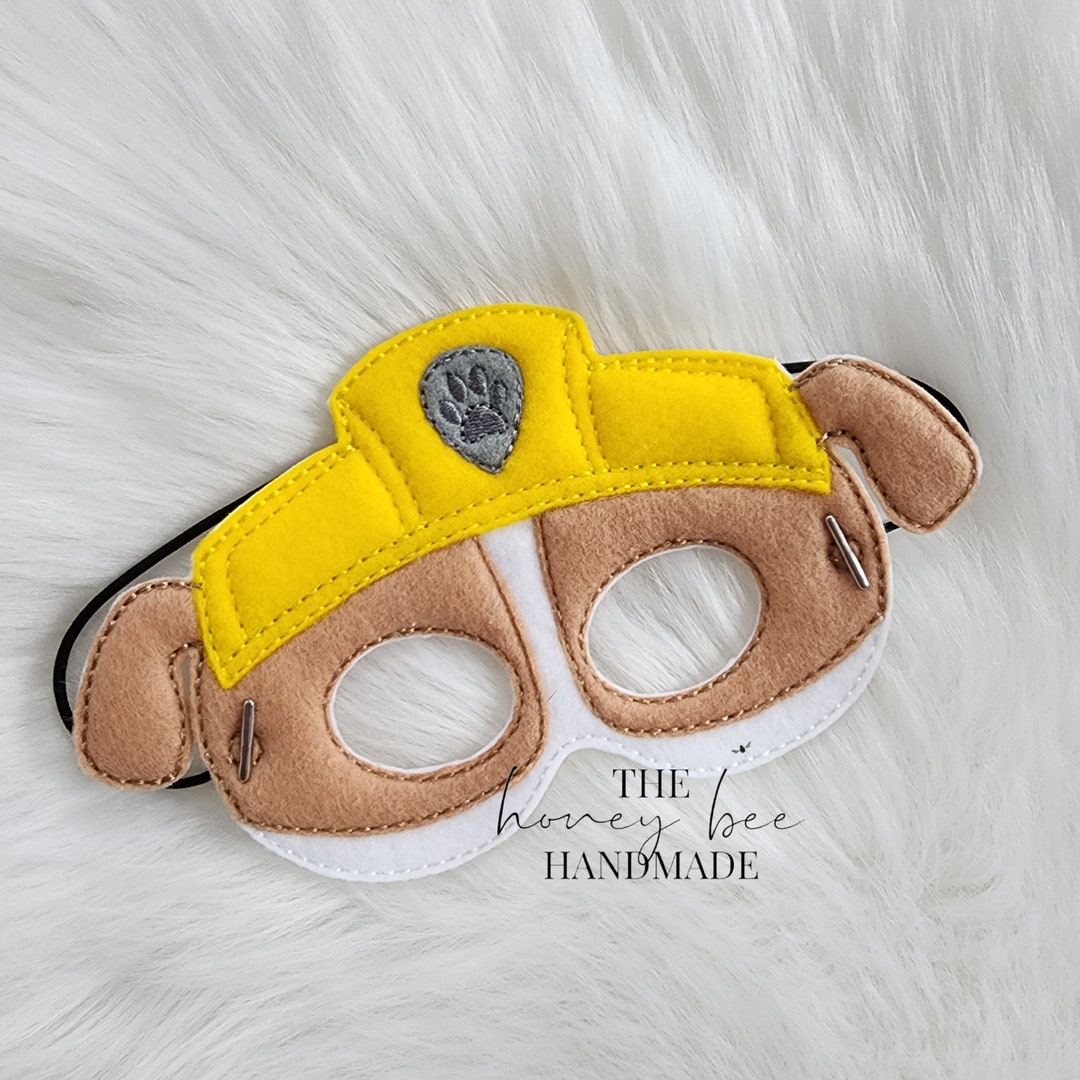 Rubble Construction Dog Dress up Mask/felt Mask/party Favor Felt Mask ...