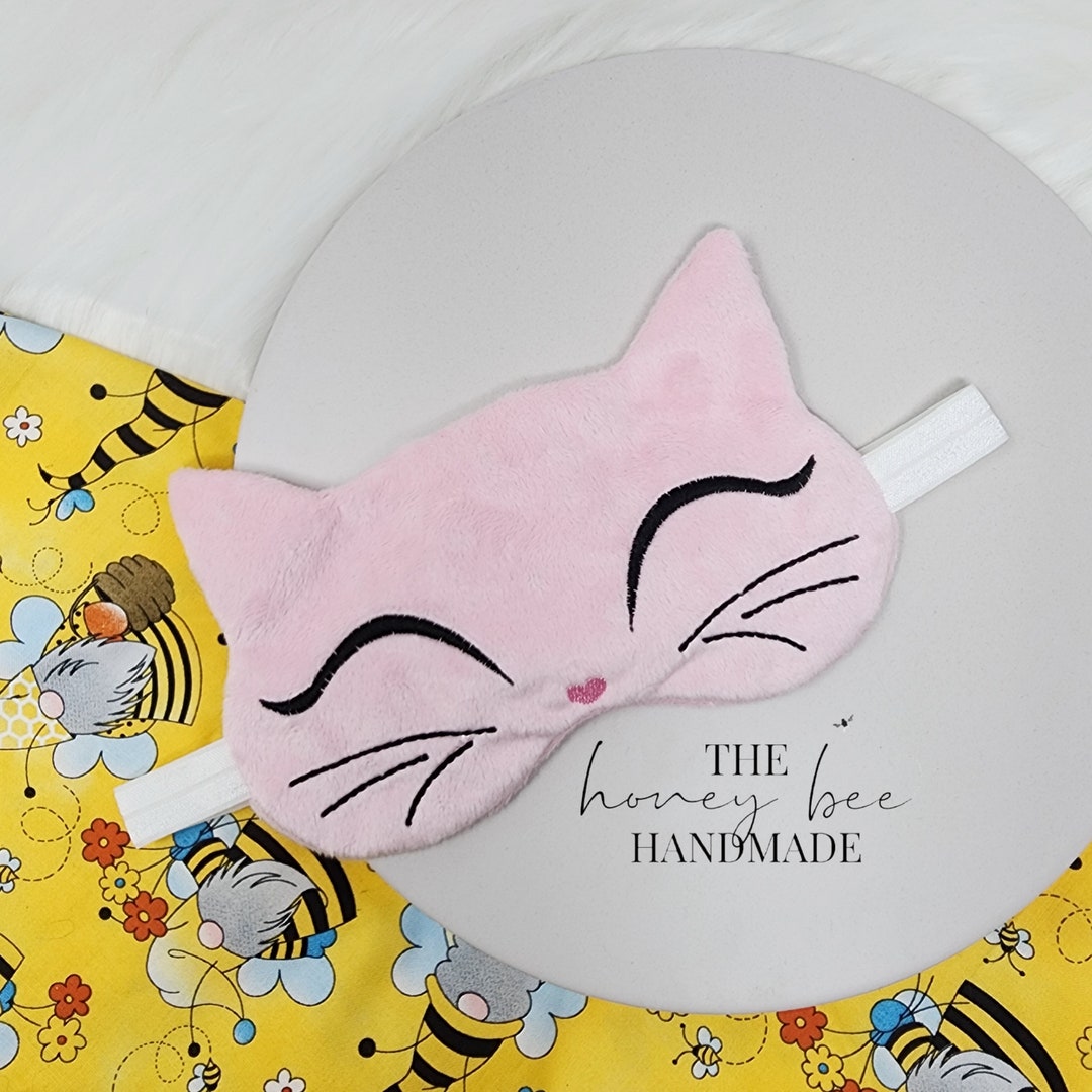 Pink Kitty Cat Sleep Mask Nap Mask Sleep Mask Super Soft - Etsy