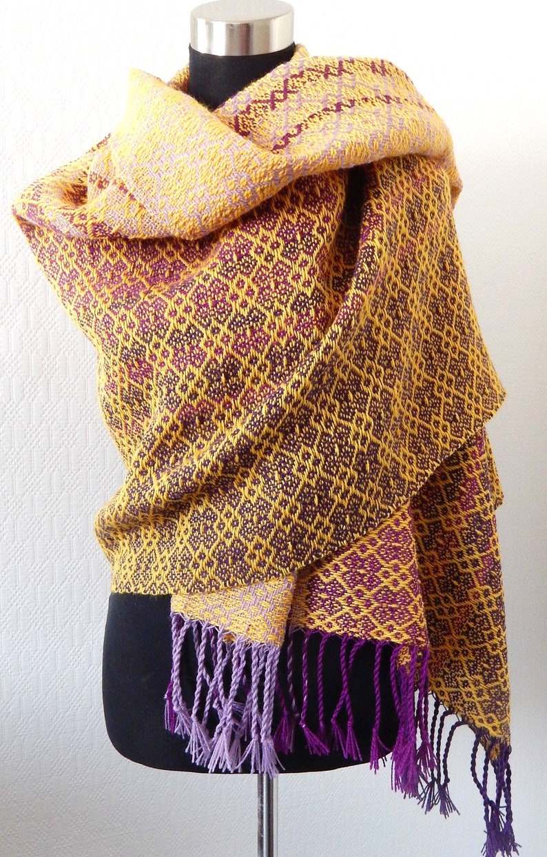 Hand Woven "summer Dreams"- Shawl, Blanket, Throw, Scarf, Wool - Etsy