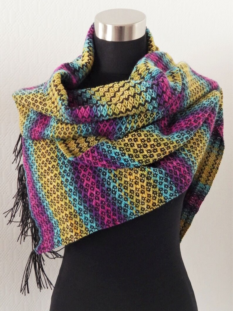 Handwoven Colorful Scarf, Wool - Etsy