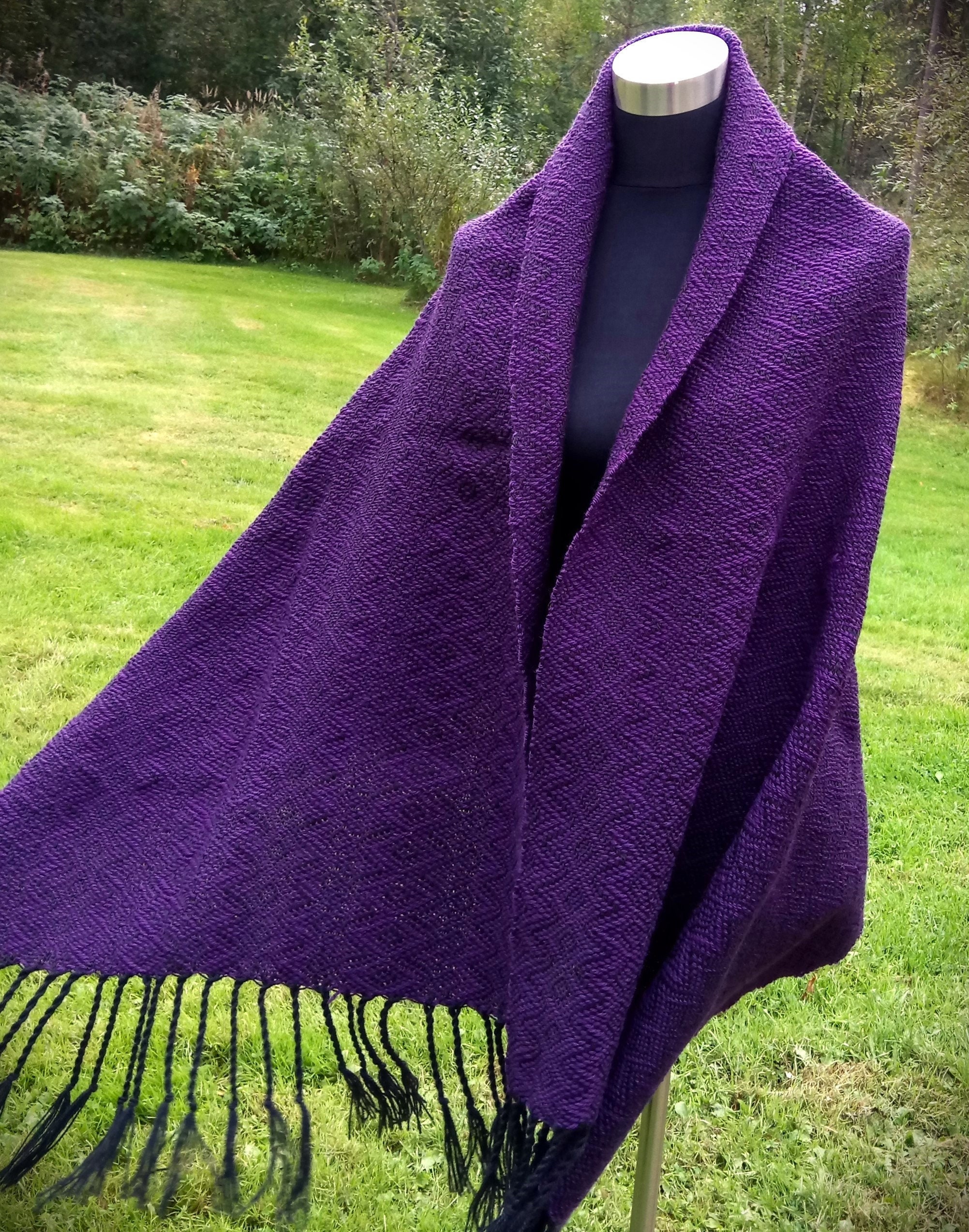 Hand Woven autumn Shawl, Scarf, Throw, Blanket, Wool - Etsy