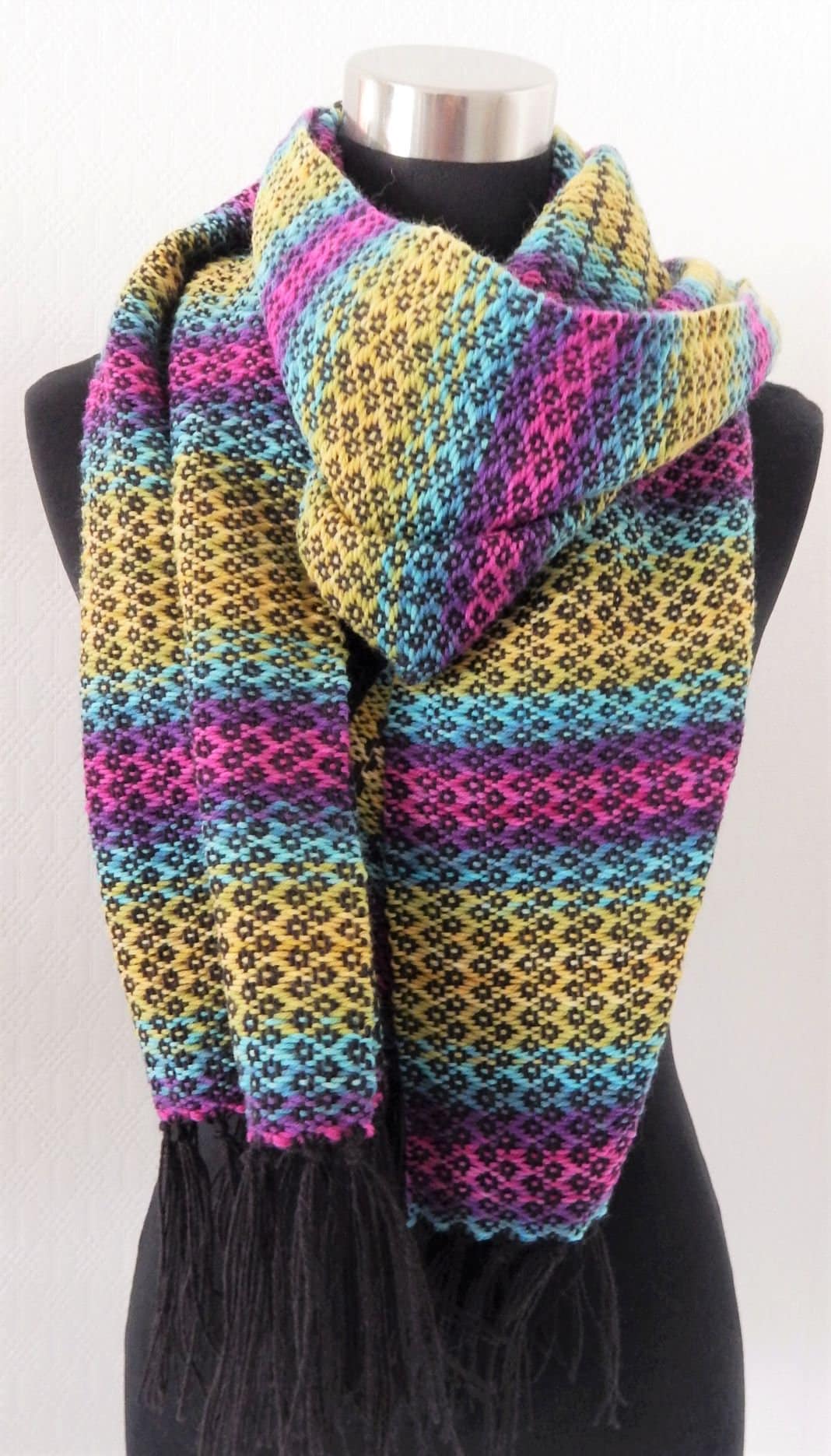 Handwoven Colorful Scarf, Wool - Etsy