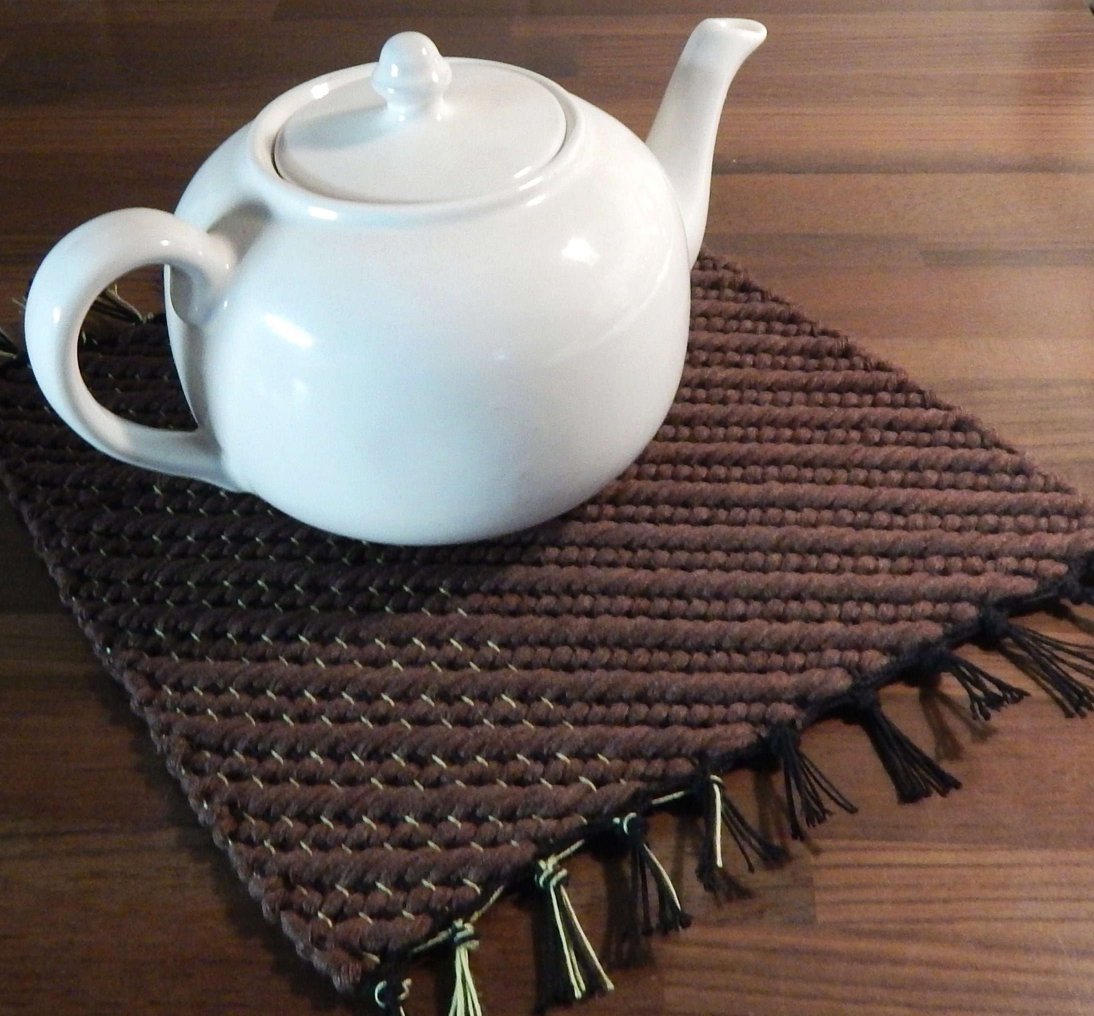 Hand Woven Trivet, Rag Rug Placemat, Table Runner - Etsy