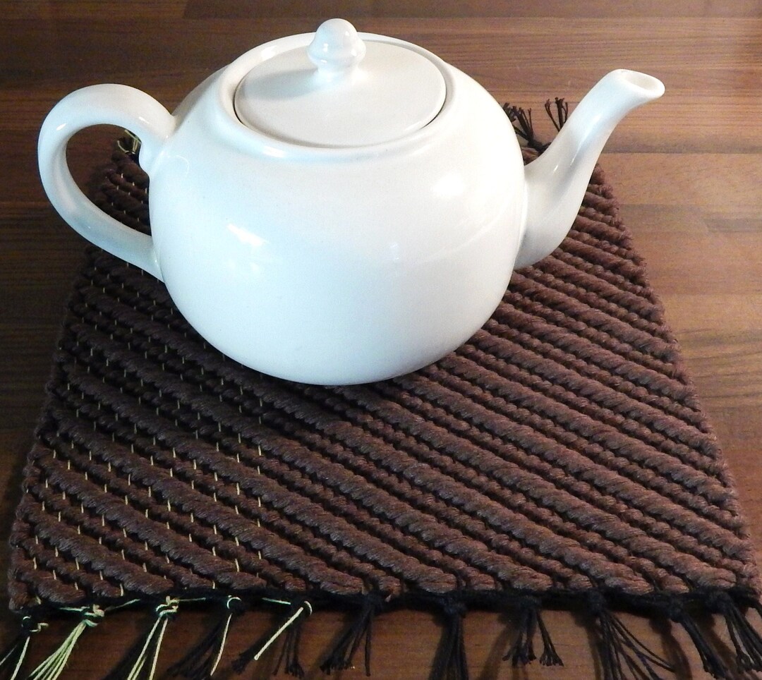 Hand Woven Trivet, Rag Rug Placemat, Table Runner - Etsy