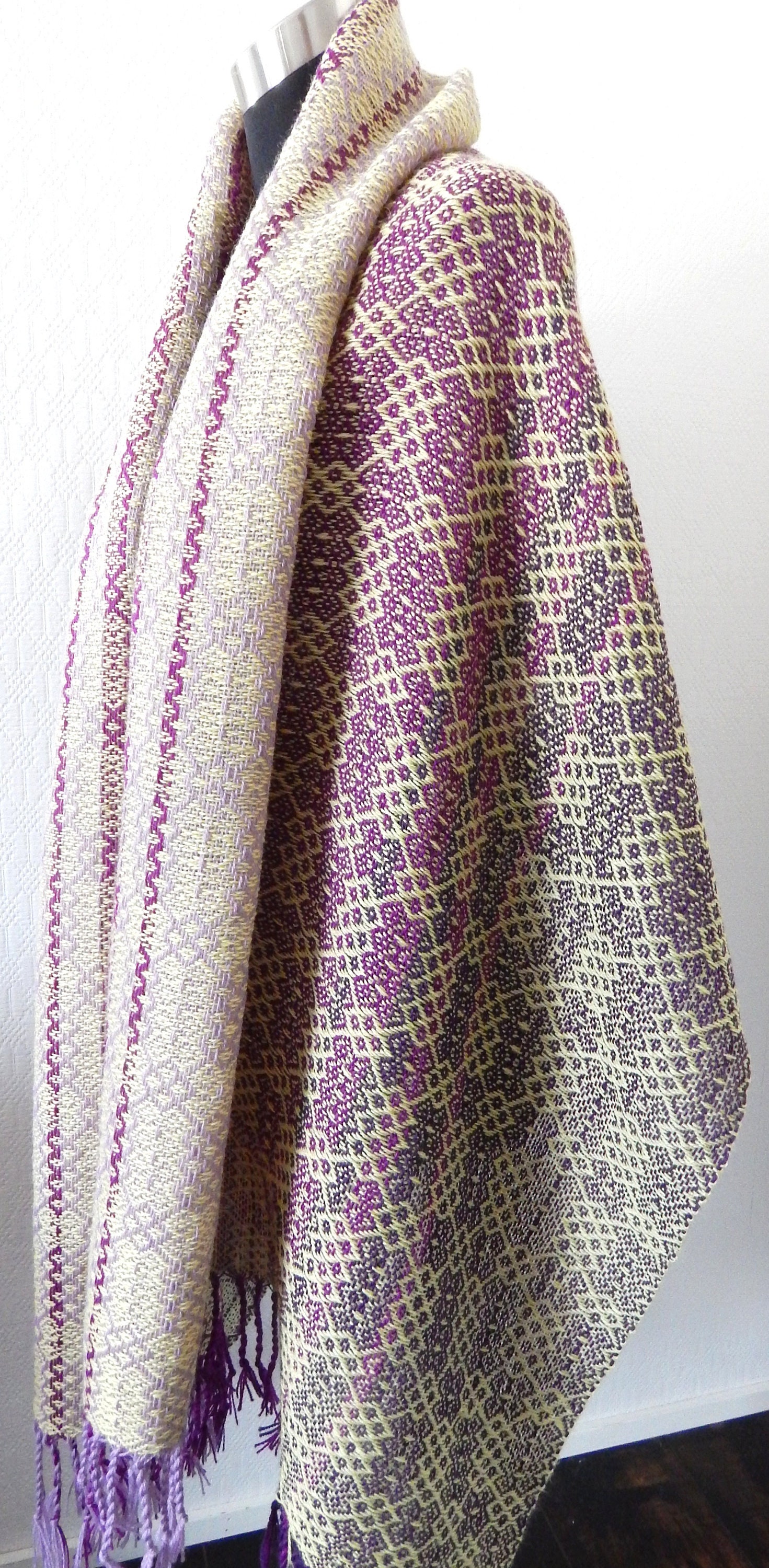 Hand Woven "summer Dreams"- Shawl, Blanket, Throw, Scarf, Wool - Etsy