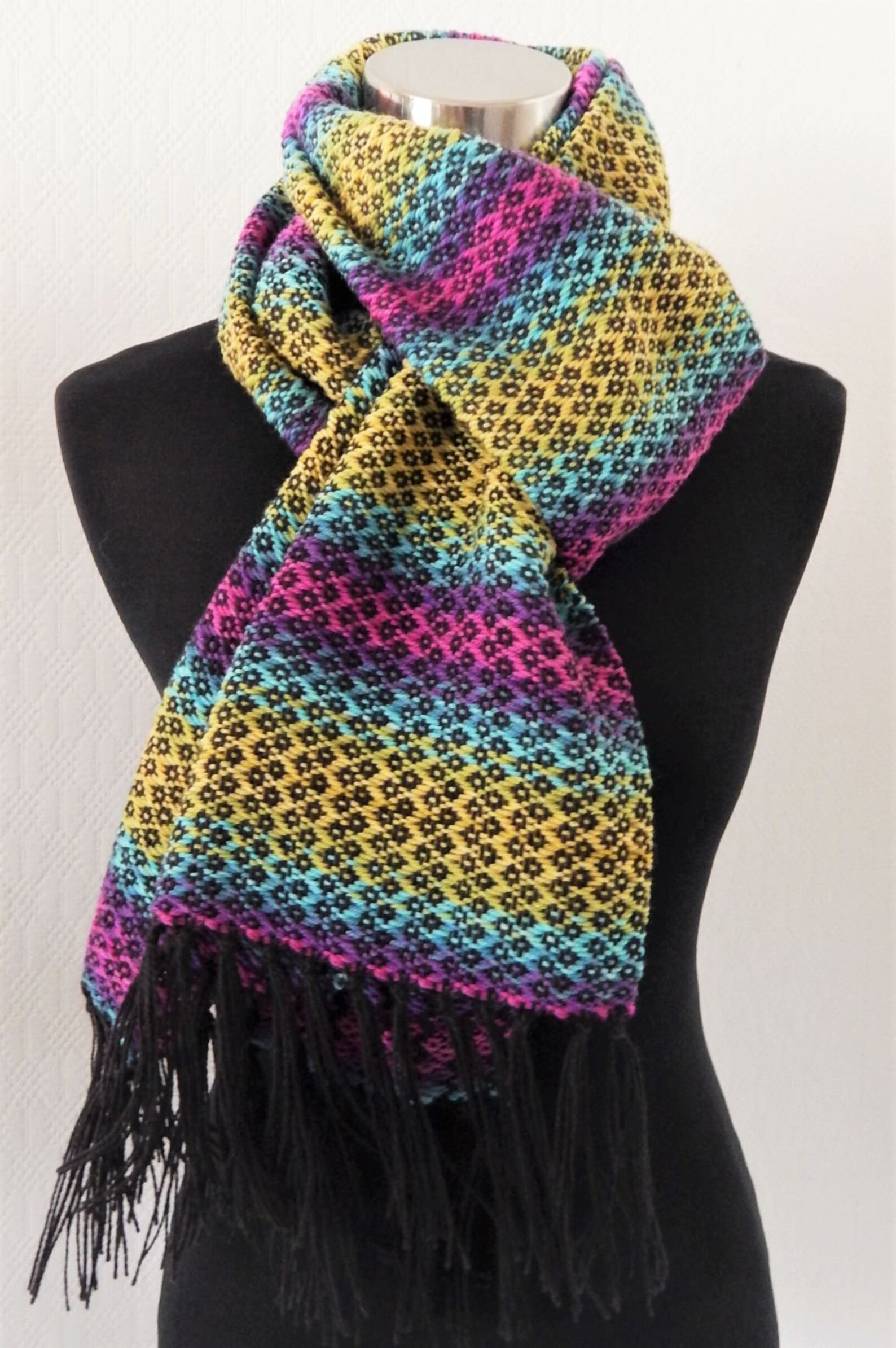 Handwoven Colorful Scarf, Wool - Etsy