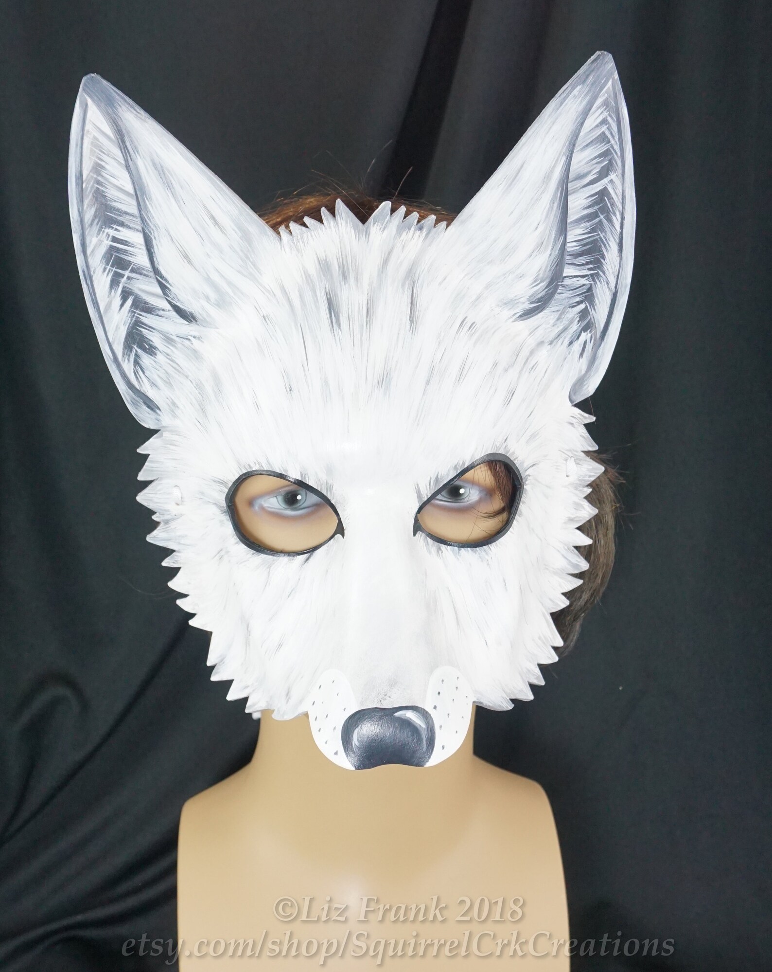 Leather Wolf Mask Arctic White wolf Arctic fox Animal mask | Etsy