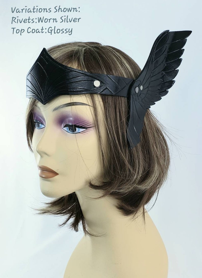 Valkyrie Crown Leather Wing Crown Viking Garb Helmet | Etsy