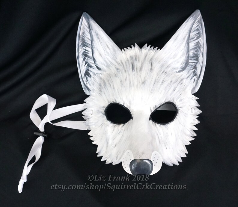 Leather Wolf Mask Arctic White wolf Arctic fox Animal mask | Etsy